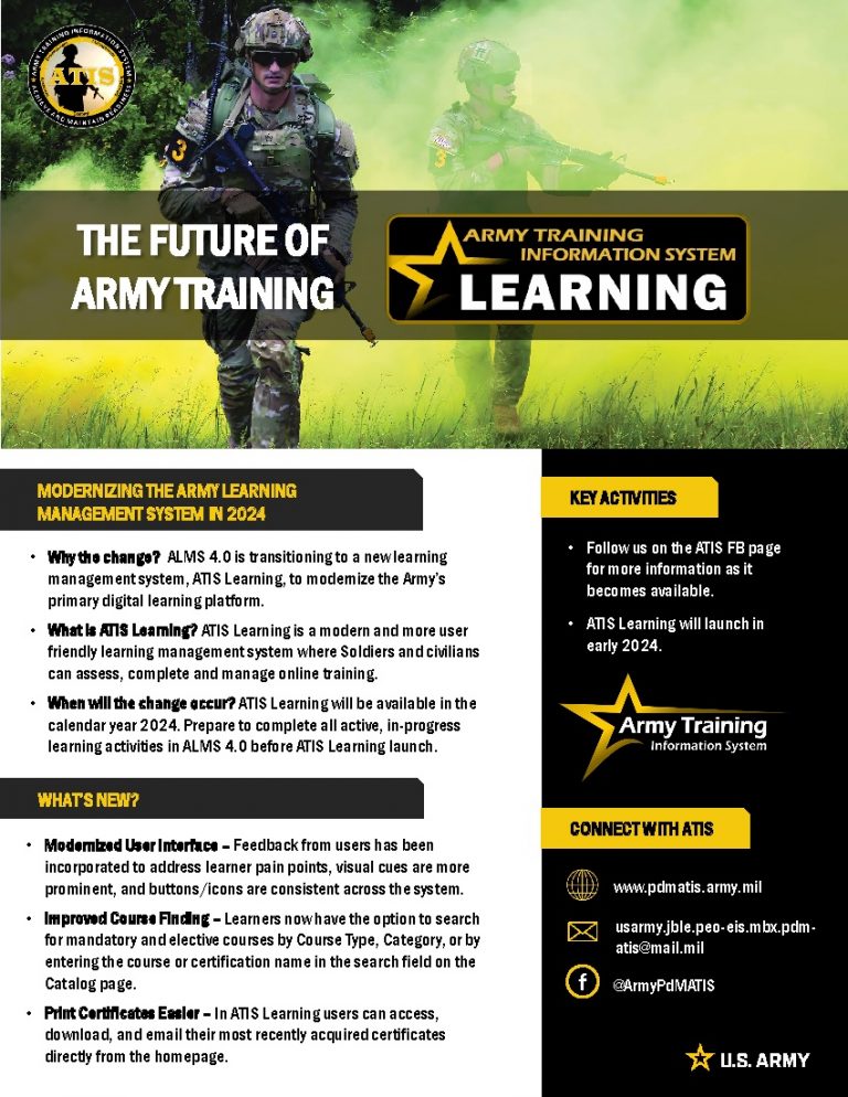The Army Training Information System: An Overview and Update | ArmyConnect™