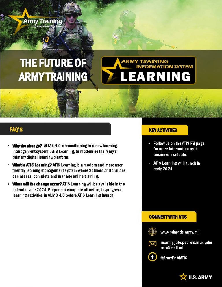 The Army Training Information System: An Overview and Update | ArmyConnect™
